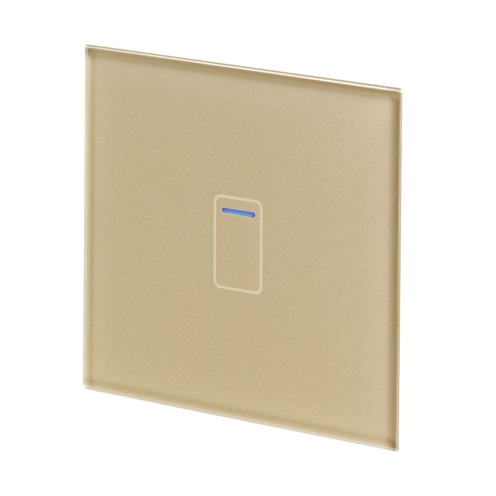 RetroTouch 1 Gang 2 Way/Intermediate Brass Glass Touch Switch 01419