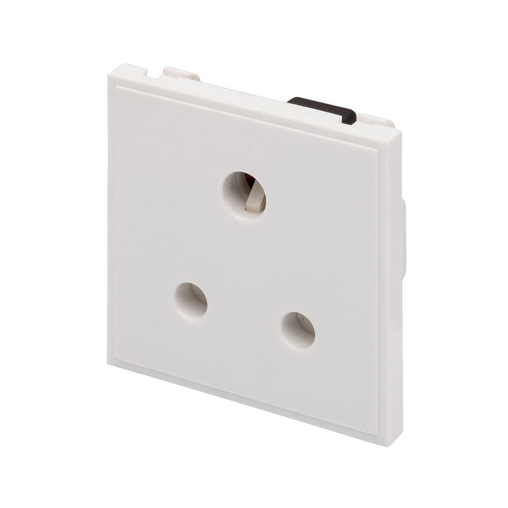 RT 15A Round Pin Socket 50mmX50mm White 09050