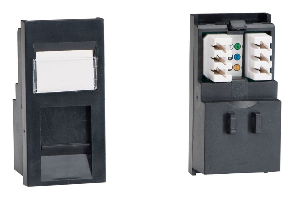Varilight DRJ11B DataGrid Black RJ11 Module 1 DataGrid Space