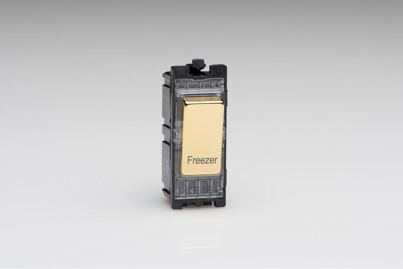 Varilight G201DV FZ PowerGrid Module Brass 20A 1-Way Double Pole Switch ...