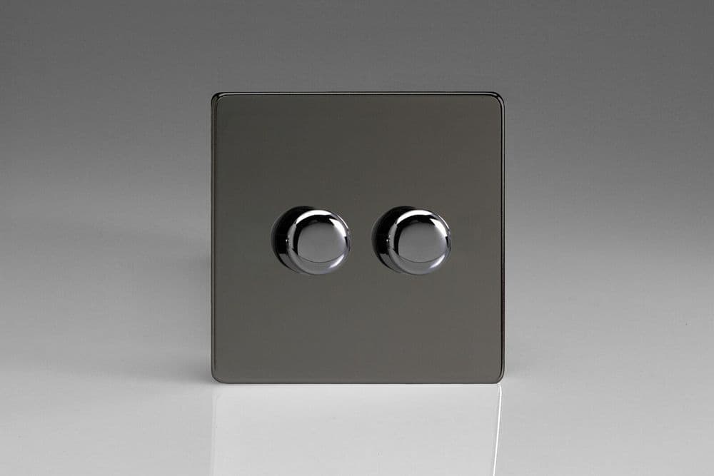 Varilight JDISM102S Screwless Iridium Black 2 Gang V-Pro Smart Master ...