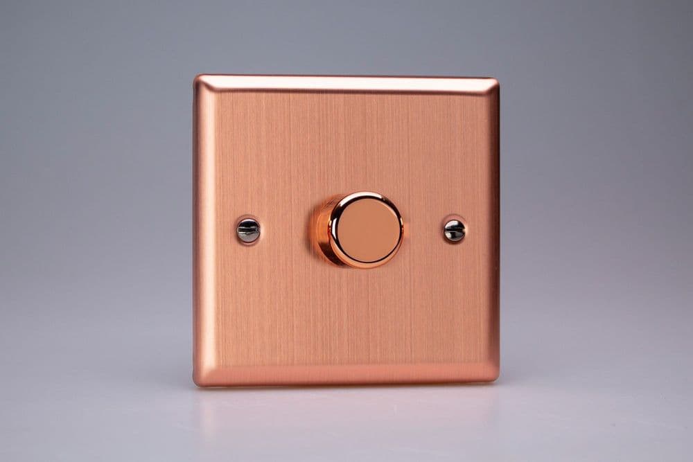 Varilight JYP401 BC Urban Brushed Copper 1 Gang 2-Way Push-On/Off LED ...