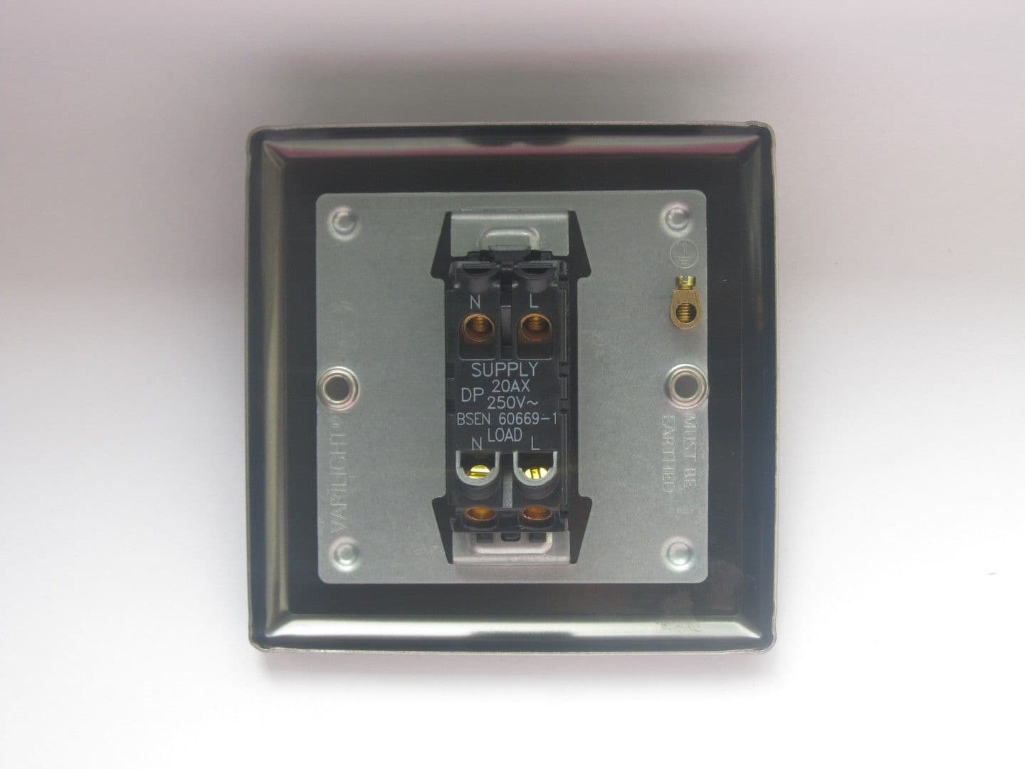 Varilight XB20B Classic Brushed Brass 1 Gang 20A Double Pole Switch