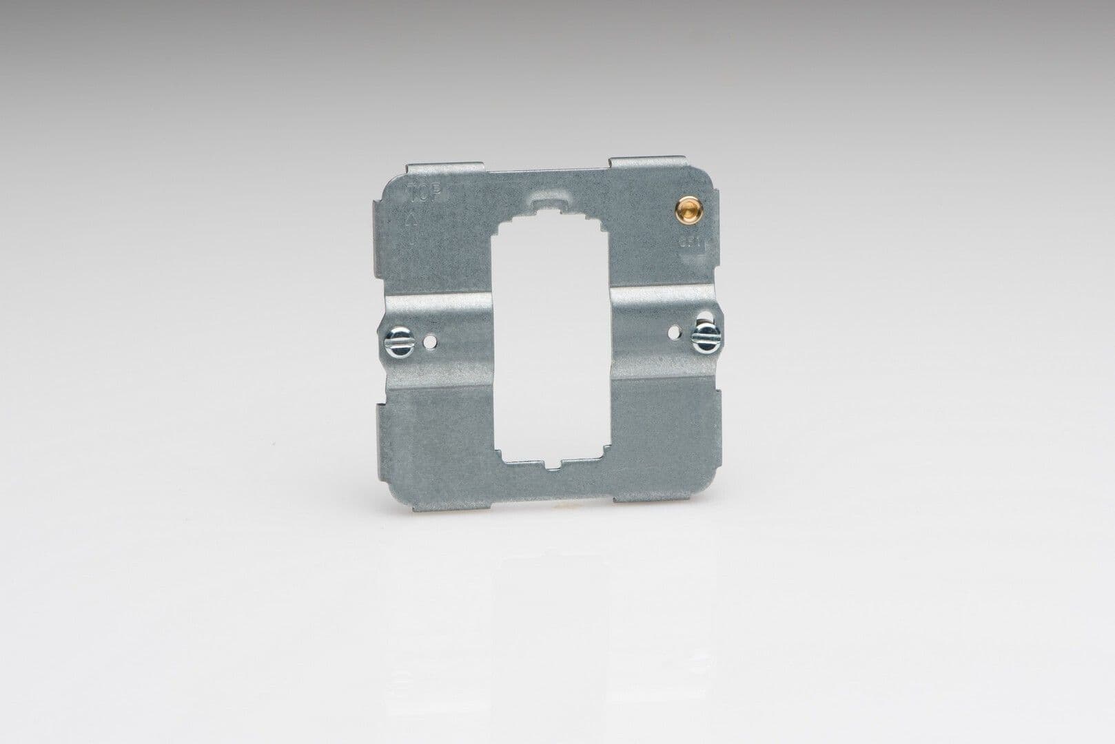 Varilight XBPGY1 Classic Brushed Brass 1 Gang PowerGrid Plate Single Plate