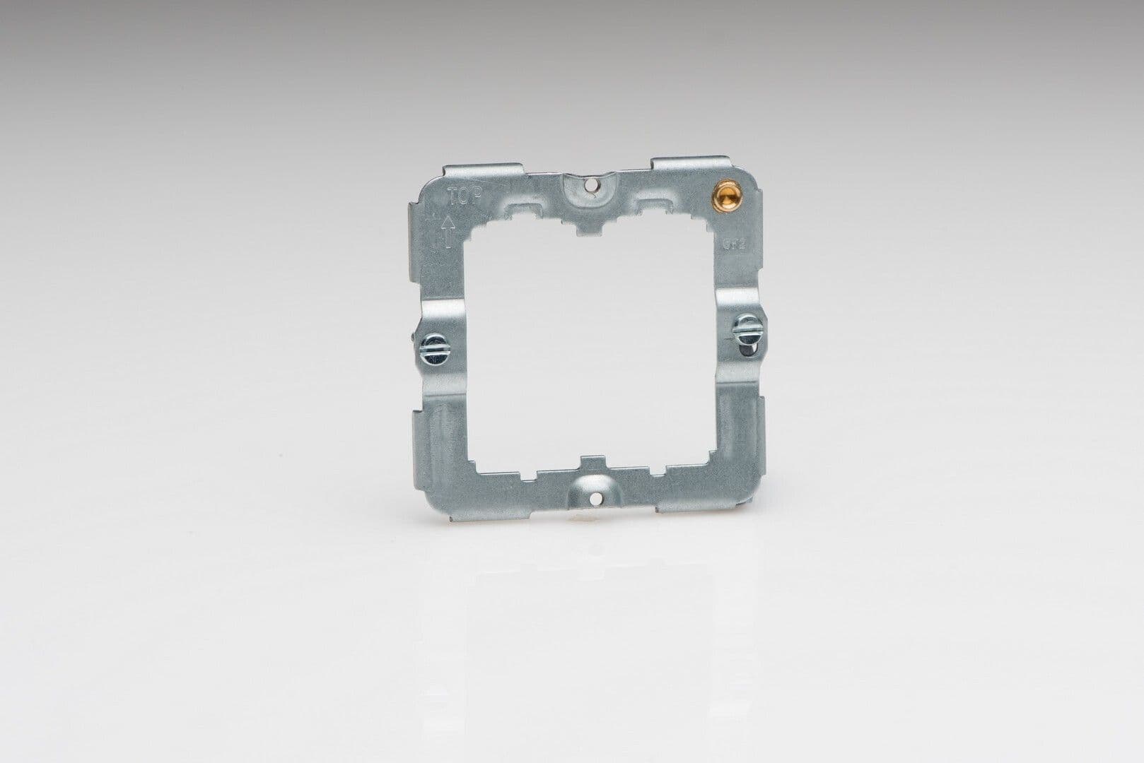 Varilight XBPGY2 Classic Brushed Brass 2 Gang Grid Plate Single Plate