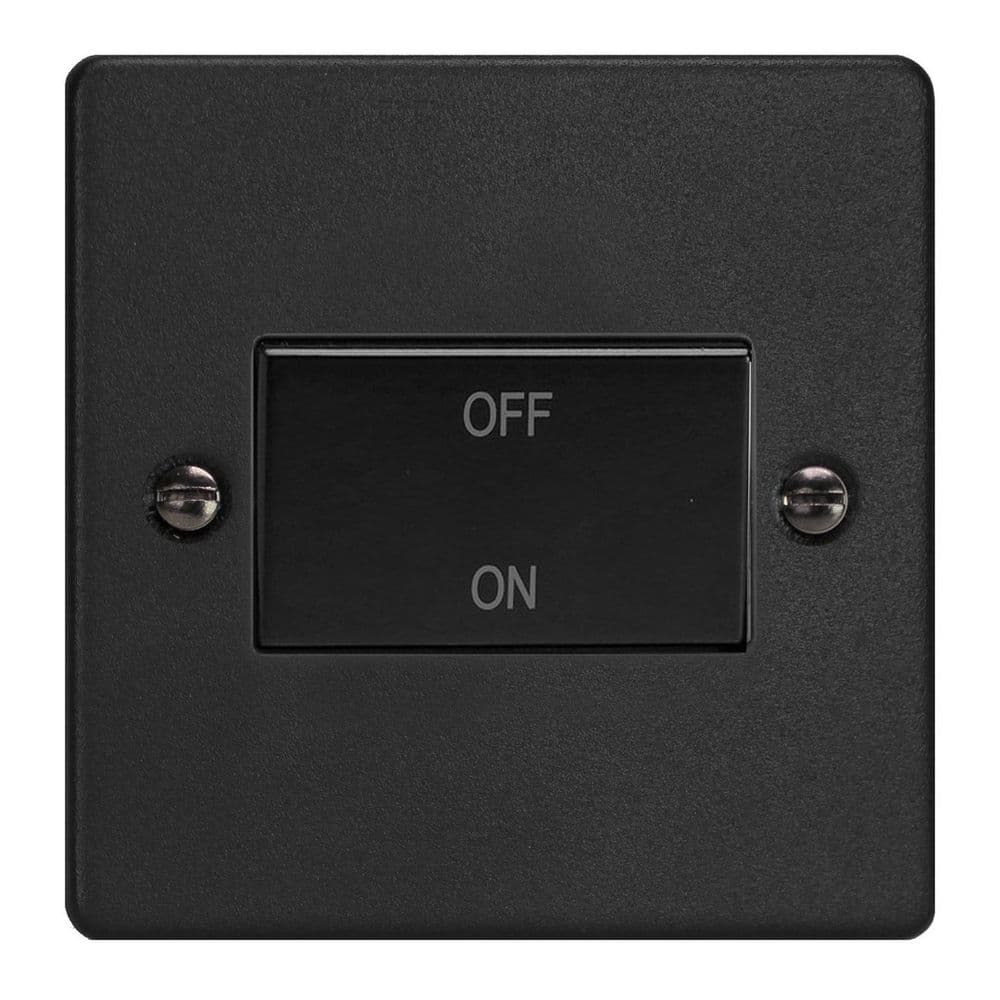Varilight XDEFIB MB Essential Matt Black 1 Gang 10A Fan Isolating ...