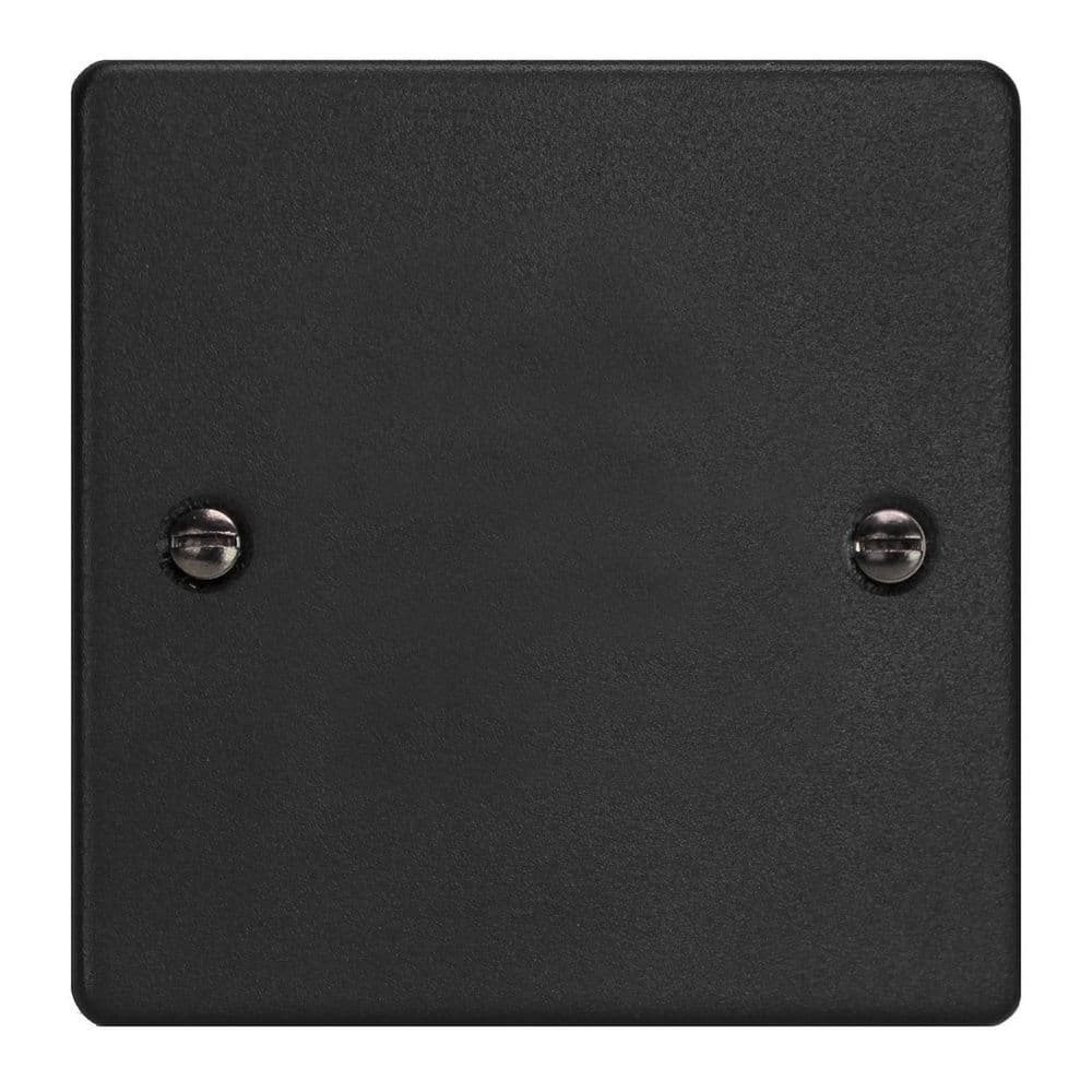 Varilight XDESB MB Essential Matt Black 1 Gang Single Blank Plate