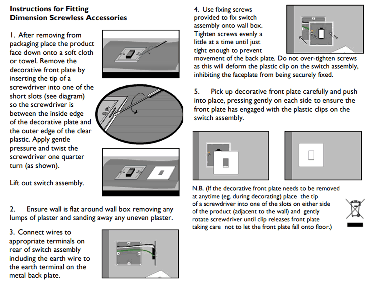 Varilight XDSP2S Screwless Brushed Steel 2 Gang 6A 1 or 2 Way Push-On ...