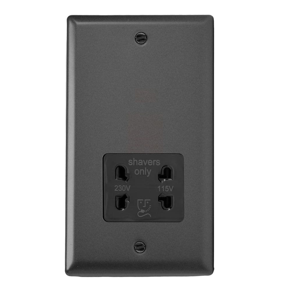 Varilight XPSSB Classic Graphite 21 Dual Voltage Shaver Socket 230V/115V
