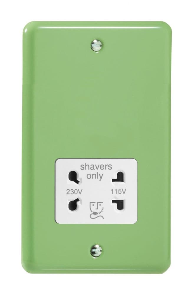 Varilight XYSSW BG Lily Pastel Beryl Green Dual Voltage Shaver Socket ...