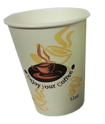 12oz Hot Beverage Cups / Disposable coffee Cups 25 Per Pack