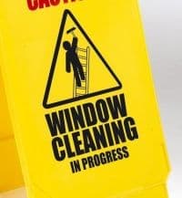 Caution Window Cleaning in Progress Safety Sign A-Sign