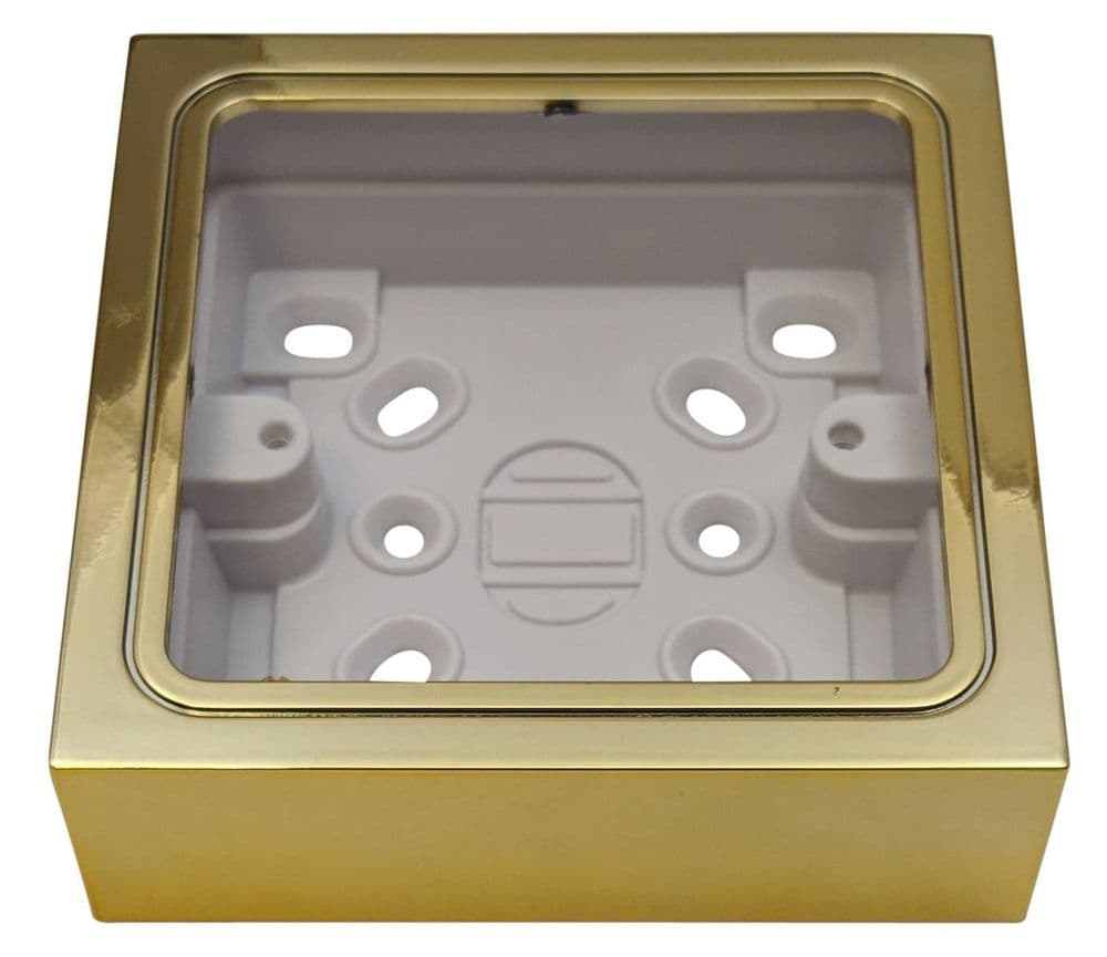G&H 709B 1 Gang Polished Brass Plastic Surface Mounted Single 25mm ...