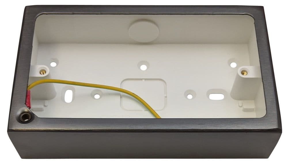 G&H 710BB 2 Gang Black Bronze Surface Mounted Double 30mm Pattress Box