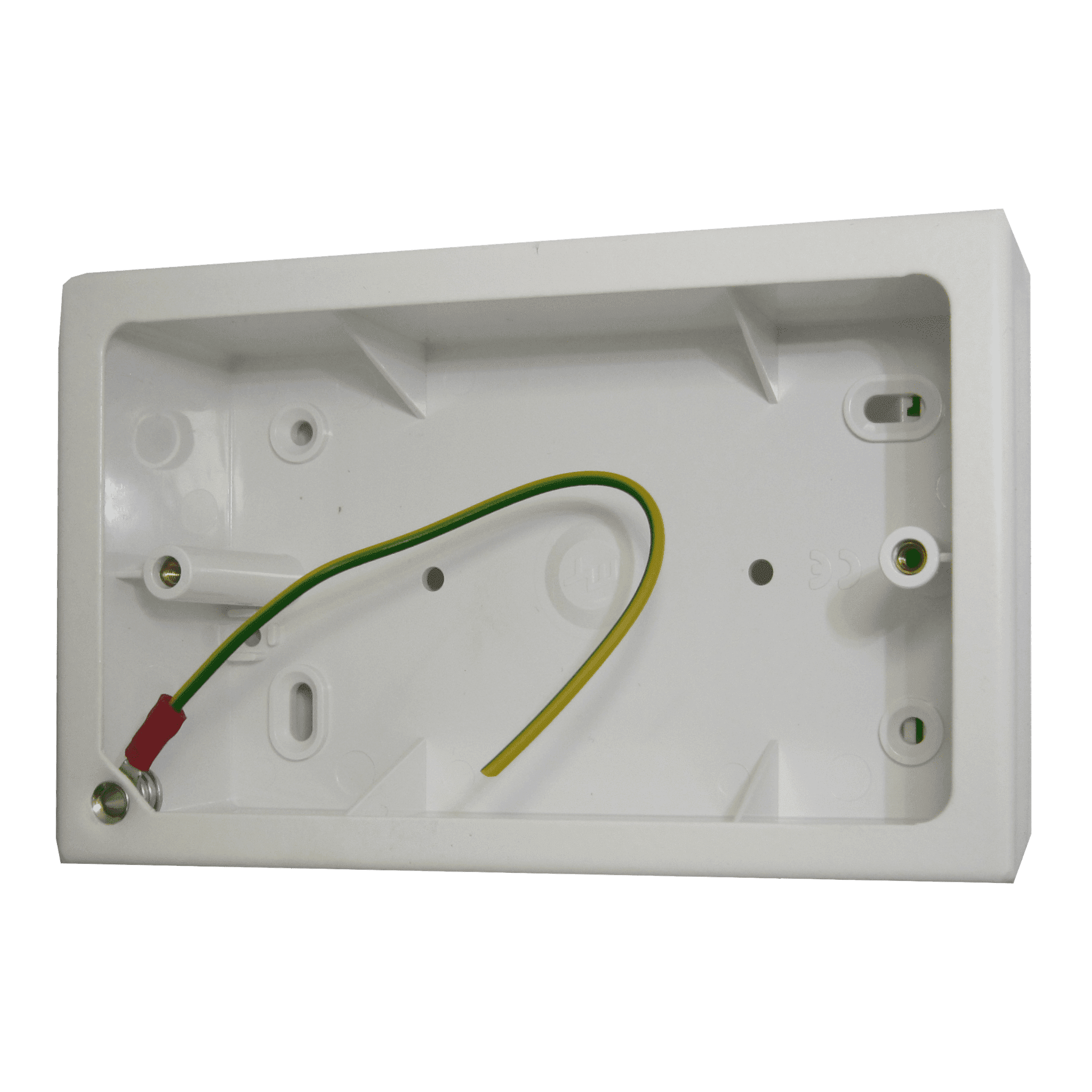 G&H 720FW 2 Gang Matt White Surface Mounted Double 44mm Pattress Box