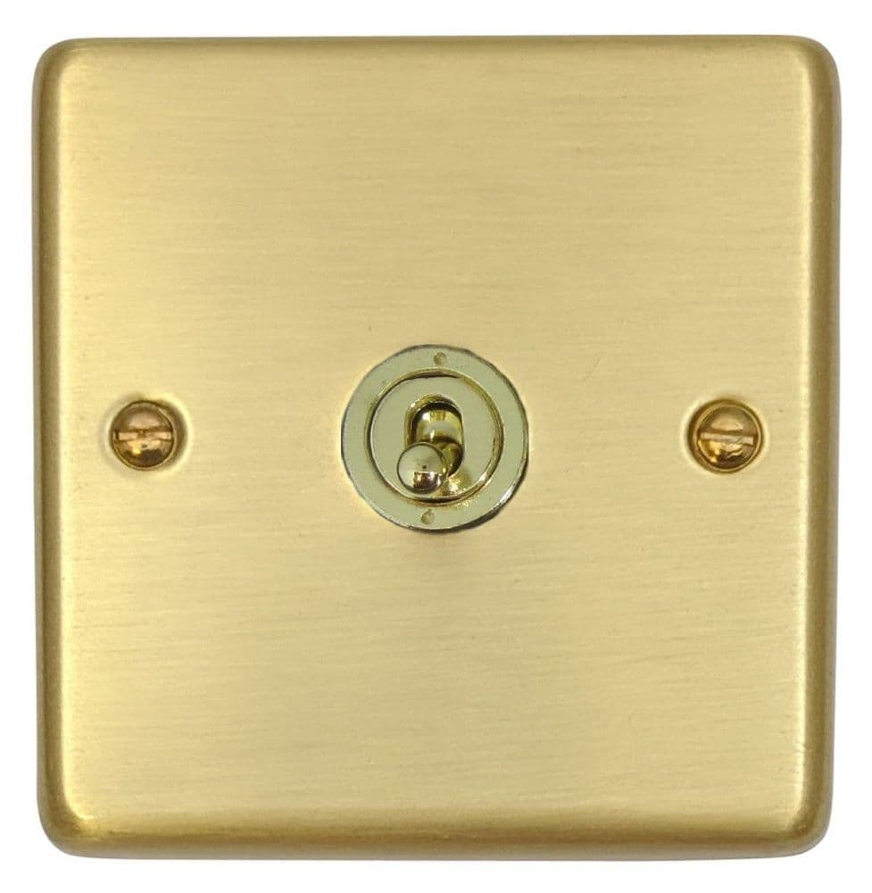 G&H CSB381-PB Standard Plate Satin Brushed Brass 1 Gang 1 or 2 Way ...