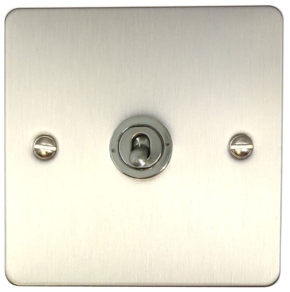 G&H FSS385-SS Flat Plate Brushed Steel 1 Gang Intermediate Toggle Light ...