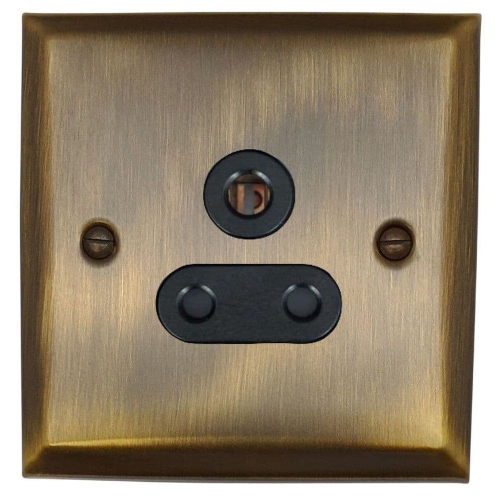 G&H SAB59B Spectrum Plate Antique Brass 1 Gang Single 5 Amp Plug Socket