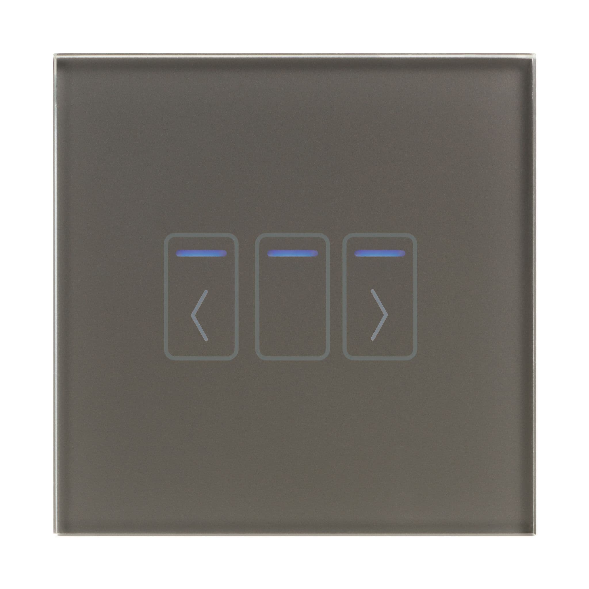 RetroTouch 1 Gang Grey Glass Touch WiFi Shutter Switch 01492