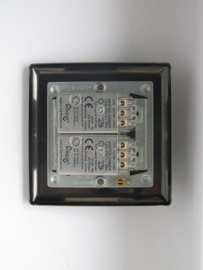 Varilight JBE102 Classic Brushed Brass 2 Gang V-Pro Remote/Touch Master ...