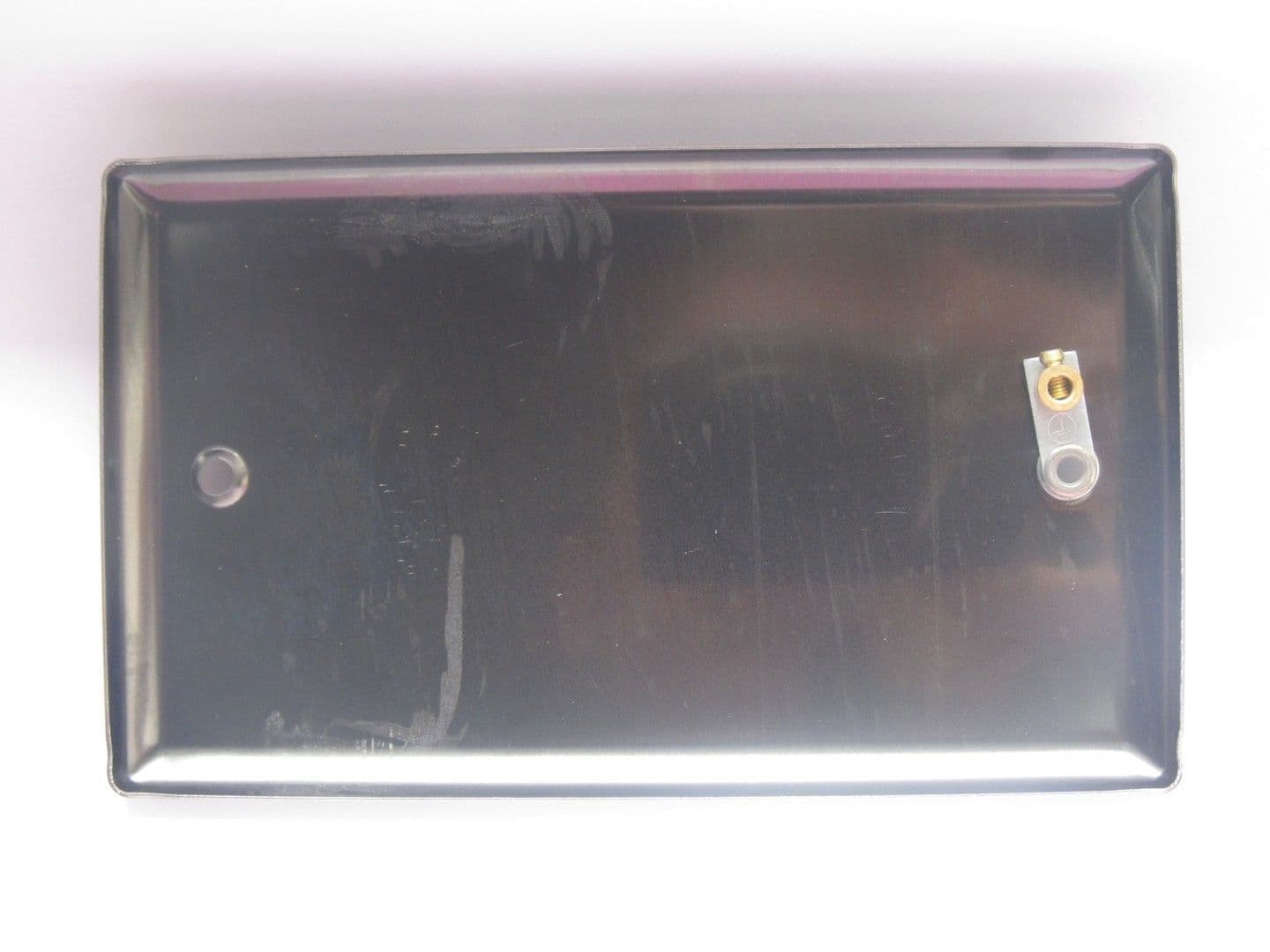 Varilight XBDB Classic Brushed Brass 2 Gang Double Blank Plate