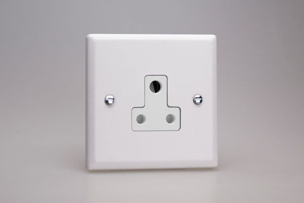 Varilight XYRP5AW CW Urban Chalk White 1 Gang 5A Round Pin Plug Socket