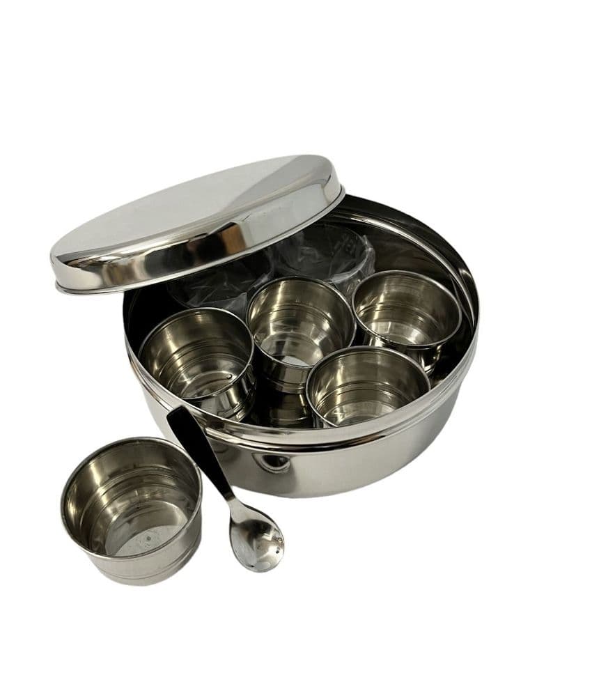 16cm Solid S/S Lid Masala Dabba Spice Tin (Size 10) | Buy Online at the ...