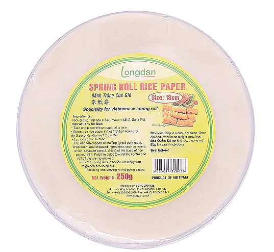 18cm Spring Roll Wrappers (Rice Paper) | Buy Online at The Asian Cookshop