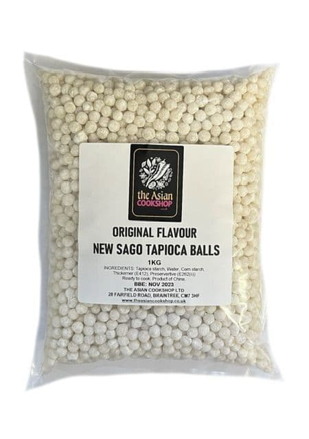 1KG Original Flavour Bubble Tea Boba (New Sago Tapioca Balls) | Buy Online at the Asian Cookshop