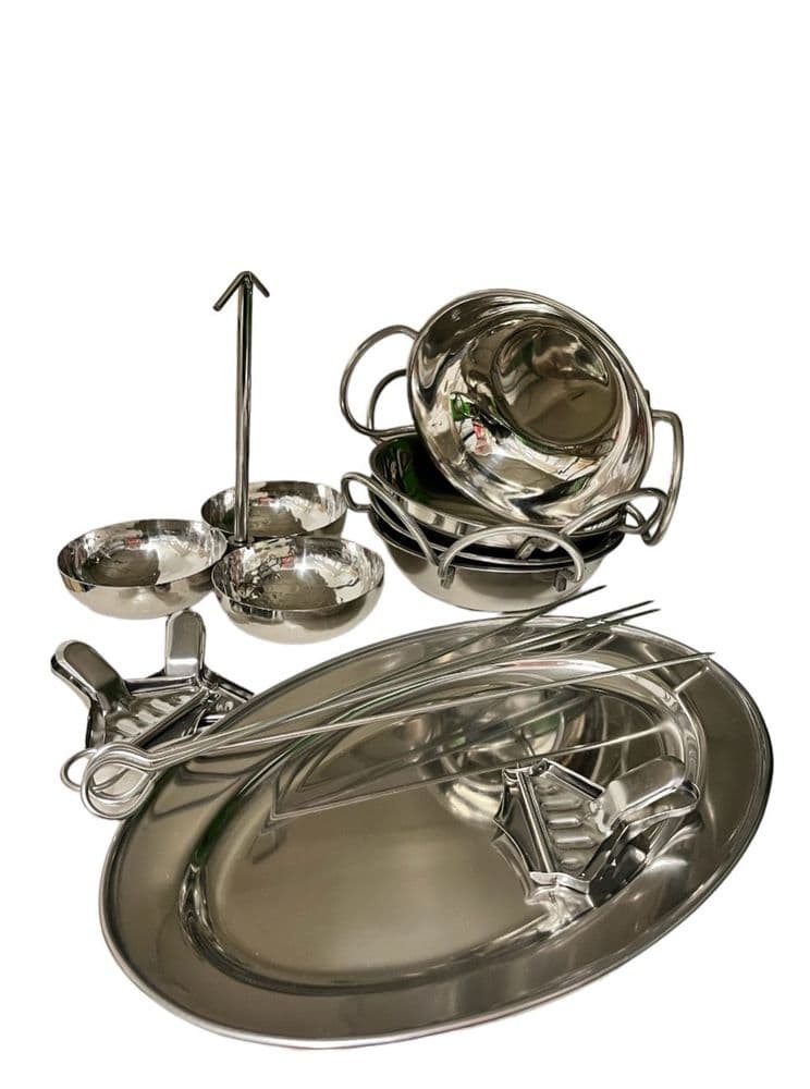 Deluxe Stainless Steel Dinner Set | Buy Online at The Asian Cookshop.