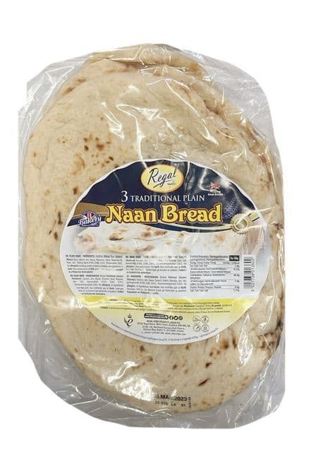 Regal Large Plain Naan Bread (3 Pack) | Buy Online at the Asian Cookshop