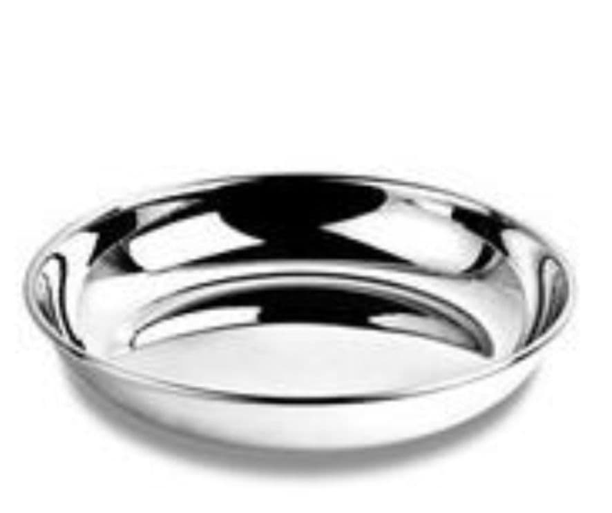 Round Stainless Steel Side Plate (Halva) | Buy Online at the Asian Cookshop