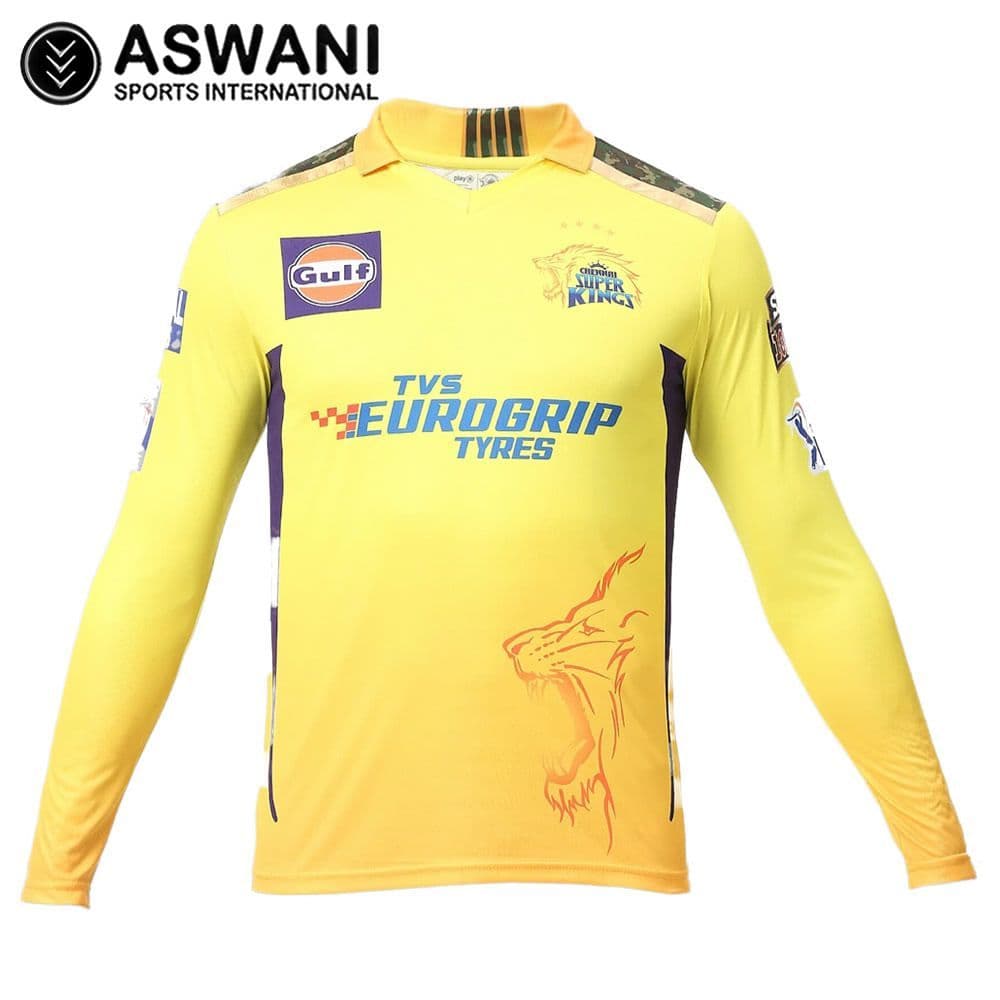 2023 Chennai Super Kings CSK Official Tata IPL Long Sleeve Replica ...