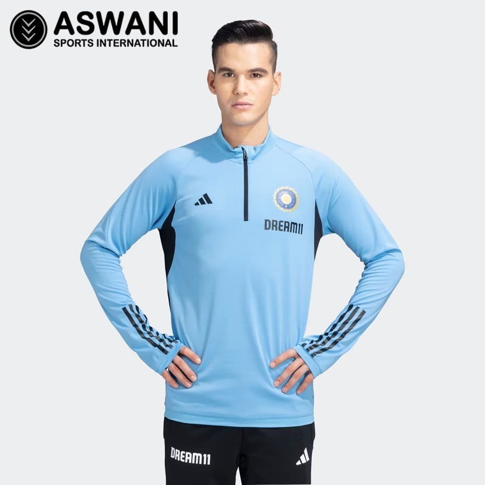 adidas India Cricket Training Track Top Player Edition 2023-2024 Blue