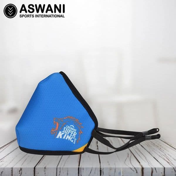 Chennai Super Kings CSK Official IPL Face Mask Blue