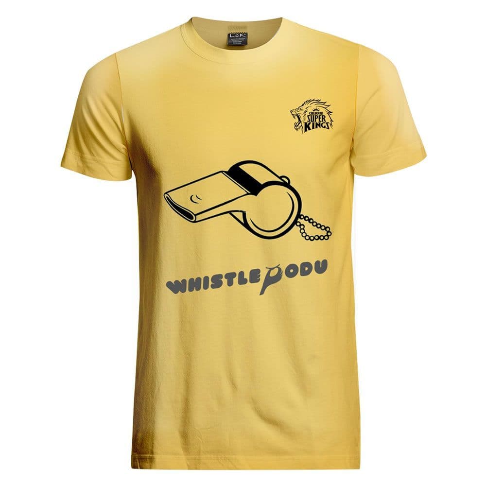 Chennai Super Kings CSK Official IPL Whistle Podu T-Shirt