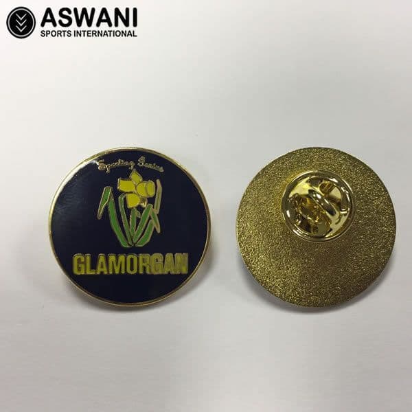 Glamorgan Cricket Hard Enamel Lapel Pin Badge