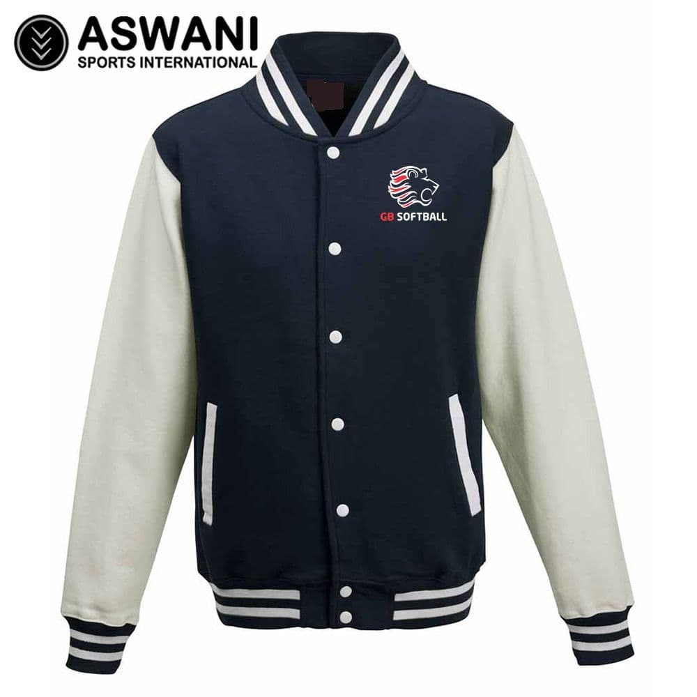 Great Britain Softball Supporters Varsity Jacket - Blue/White