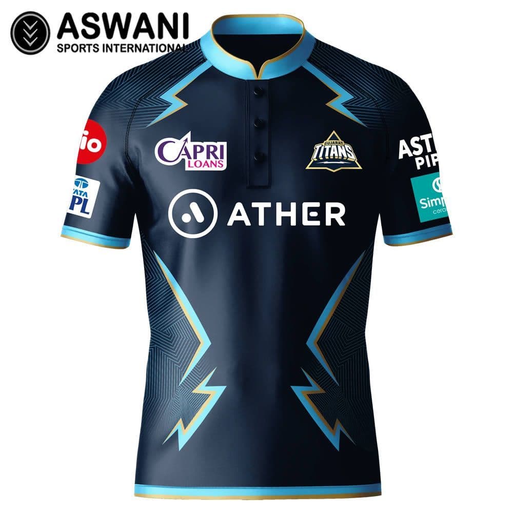 Gujarat Titans Match Jersey GT Mens Player Edition Shirt Tata IPL 2022