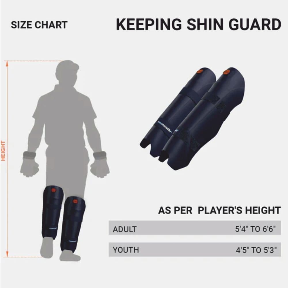 Moonwalkr Cricket Wicket Keeping Shin Pads Navy