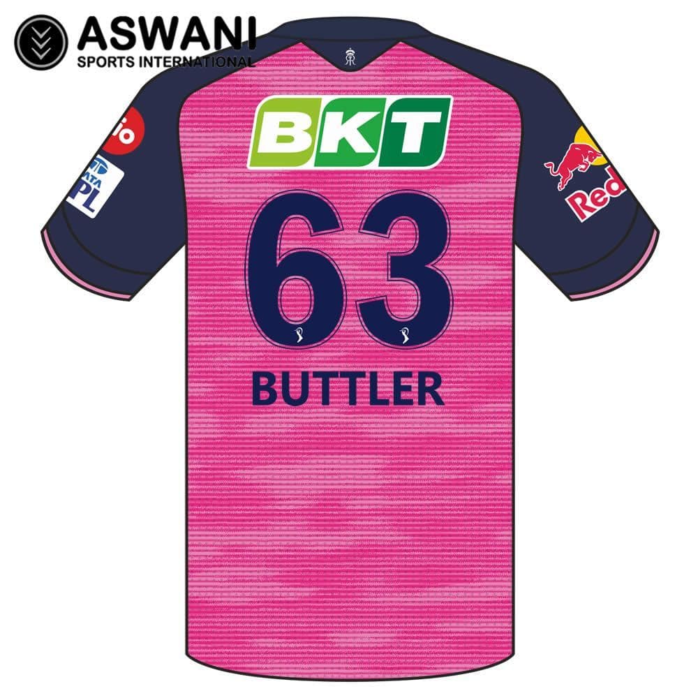Rajasthan Royals Match Jersey RR Kids BUTTLER Replica Shirt Tata IPL 2022