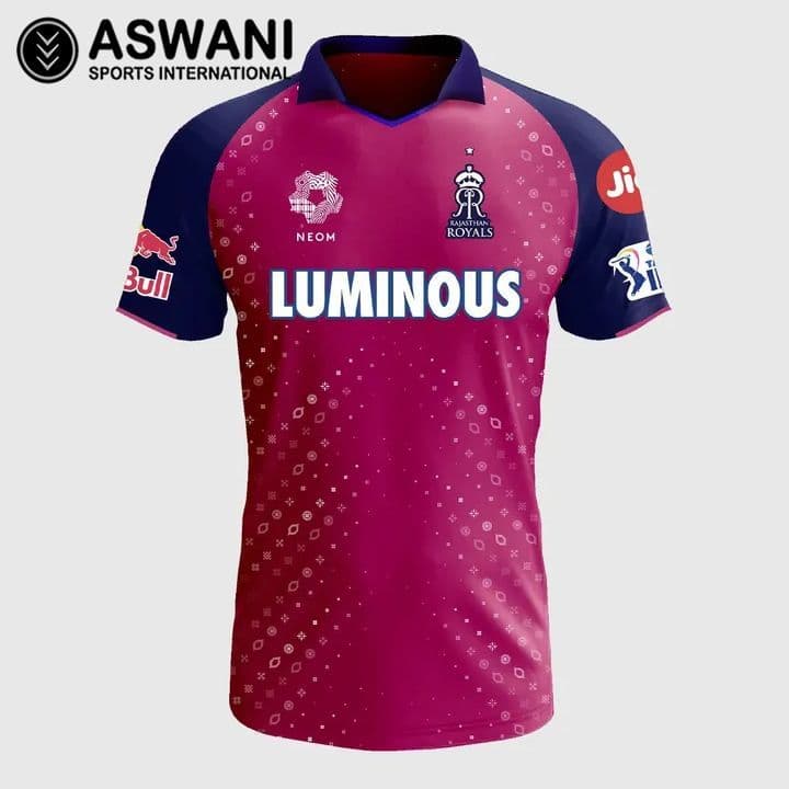 Rajasthan Royals Match Jersey RR Mens Player Edition Shirt Tata IPL 2024