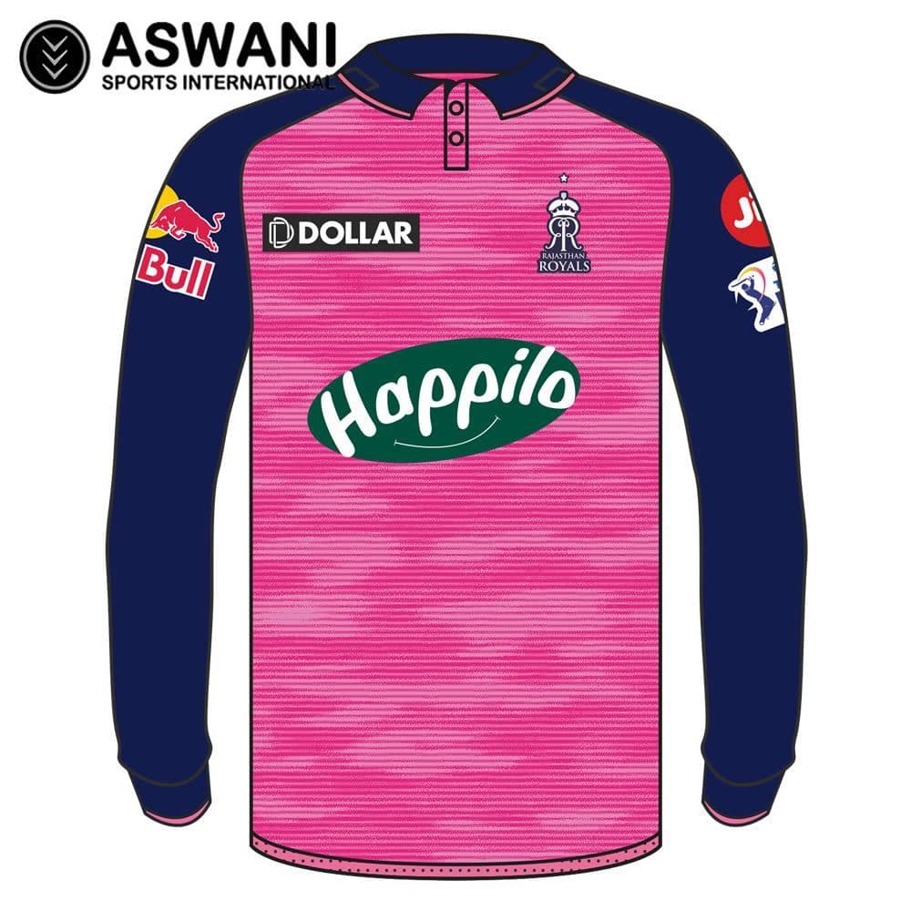 Rajasthan Royals Match Jersey RR Player Edition Long Sleeve Shirt Tata ...