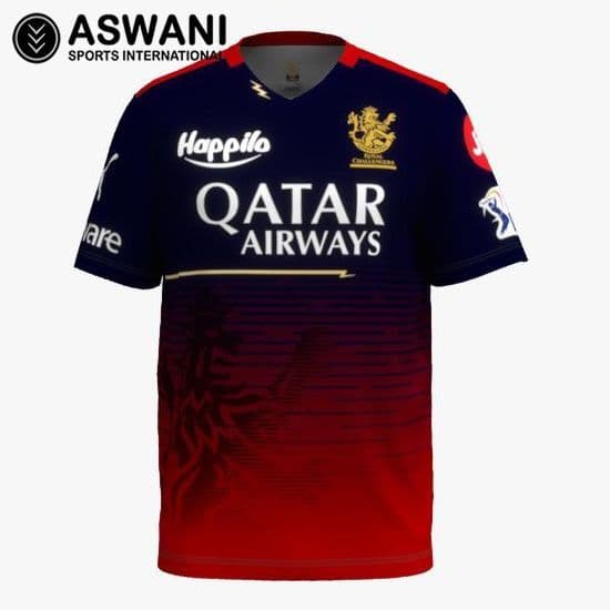 Royal Challengers Bangalore Match Jersey RCB Mens Replica Shirt Tata ...