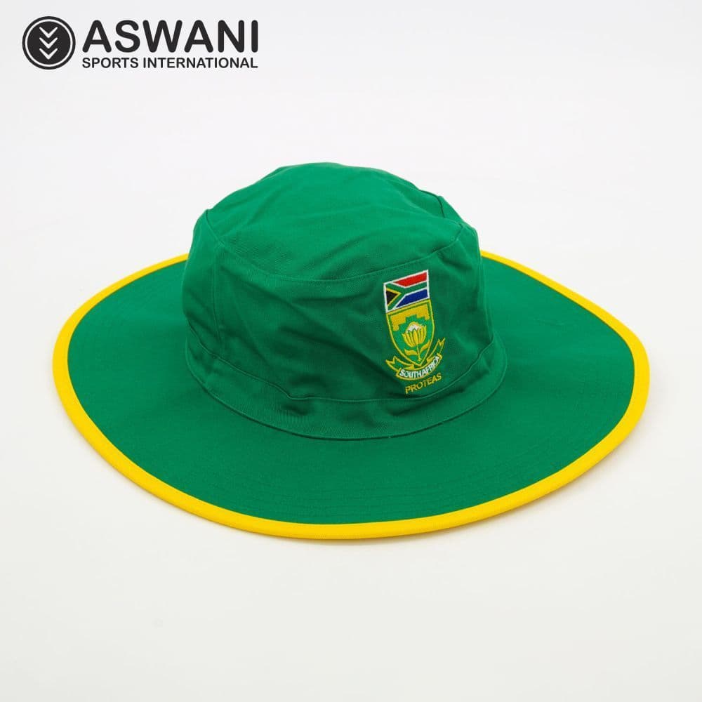 South Africa Cricket Sun Hat Floppy Wide Brim ODI Proteas Green
