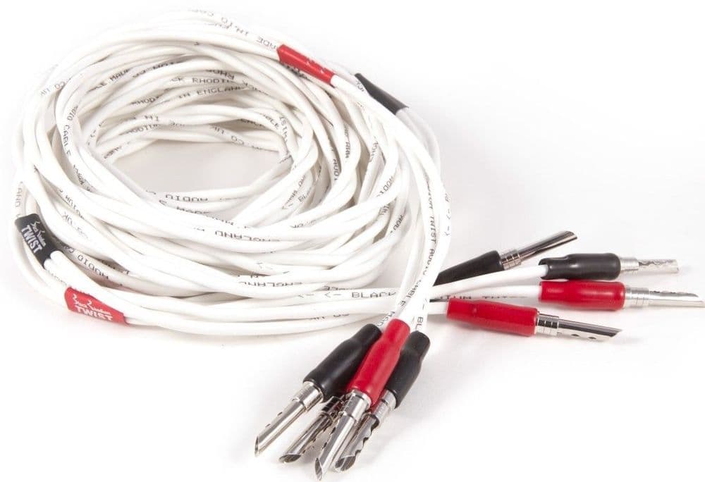 Black Rhodium TWIST Bi-Wire LS Speaker Cables - Gold Plated 4mm Plugs ...