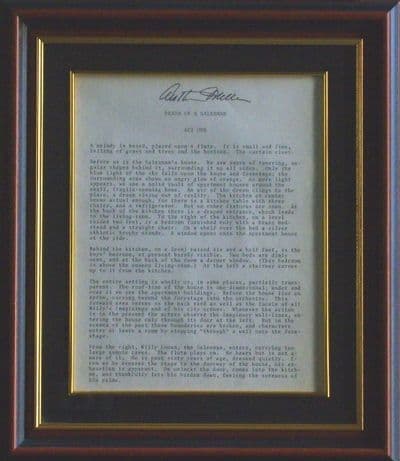 Arthur Miller Autograph Signed Display