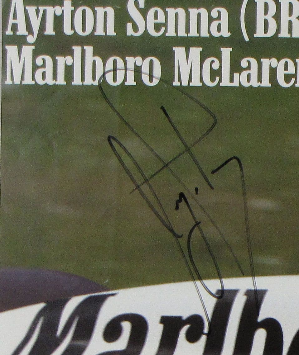 Ayrton Senna Autograph Signed Photo