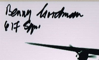 Benny Goodman Autograph Signed Photo - 617 Squadron