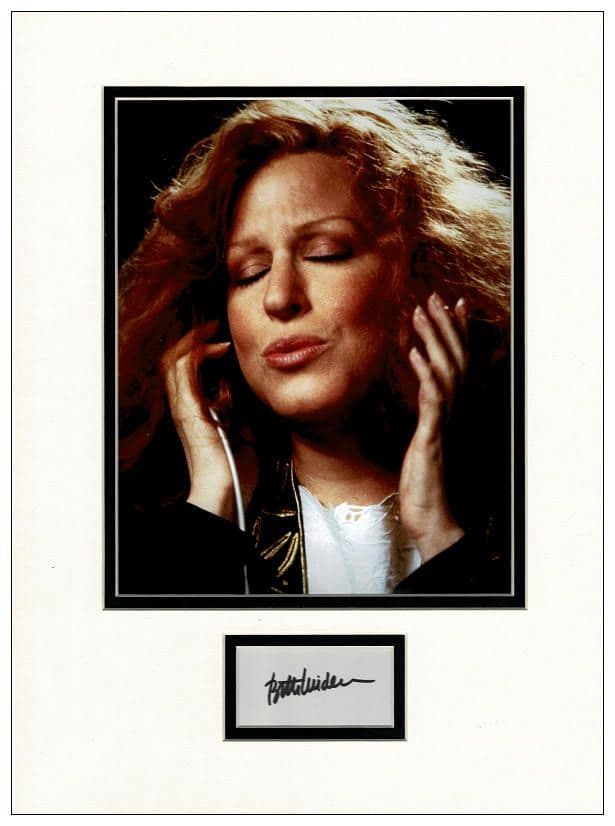Bette Midler Autograph Display